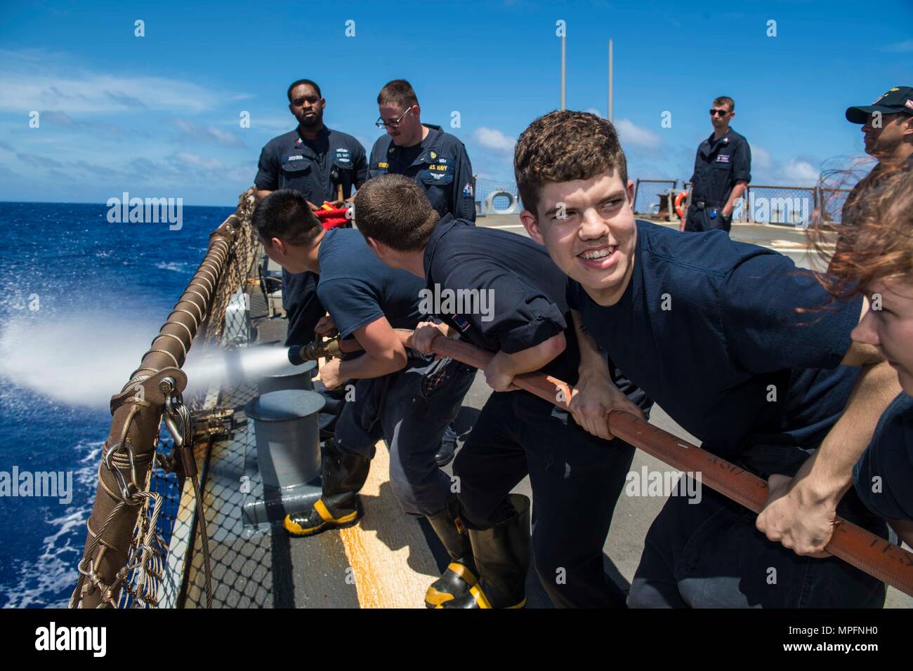 170306-N-FV739-135 WATERS SOUTH OF JAPAN (March 06, 2017) Sailors ...