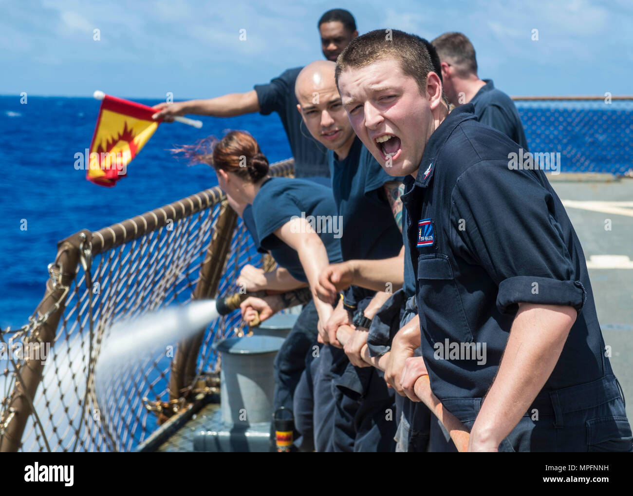 170305-N-FV739-153 WATERS SOUTH OF JAPAN (March 06, 2017) Sailors ...