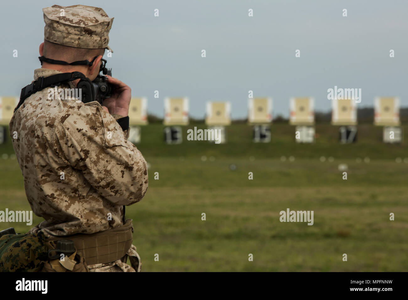 A U.S. Marine Corps Recruit with Company E., 2nd Training Battalion ...