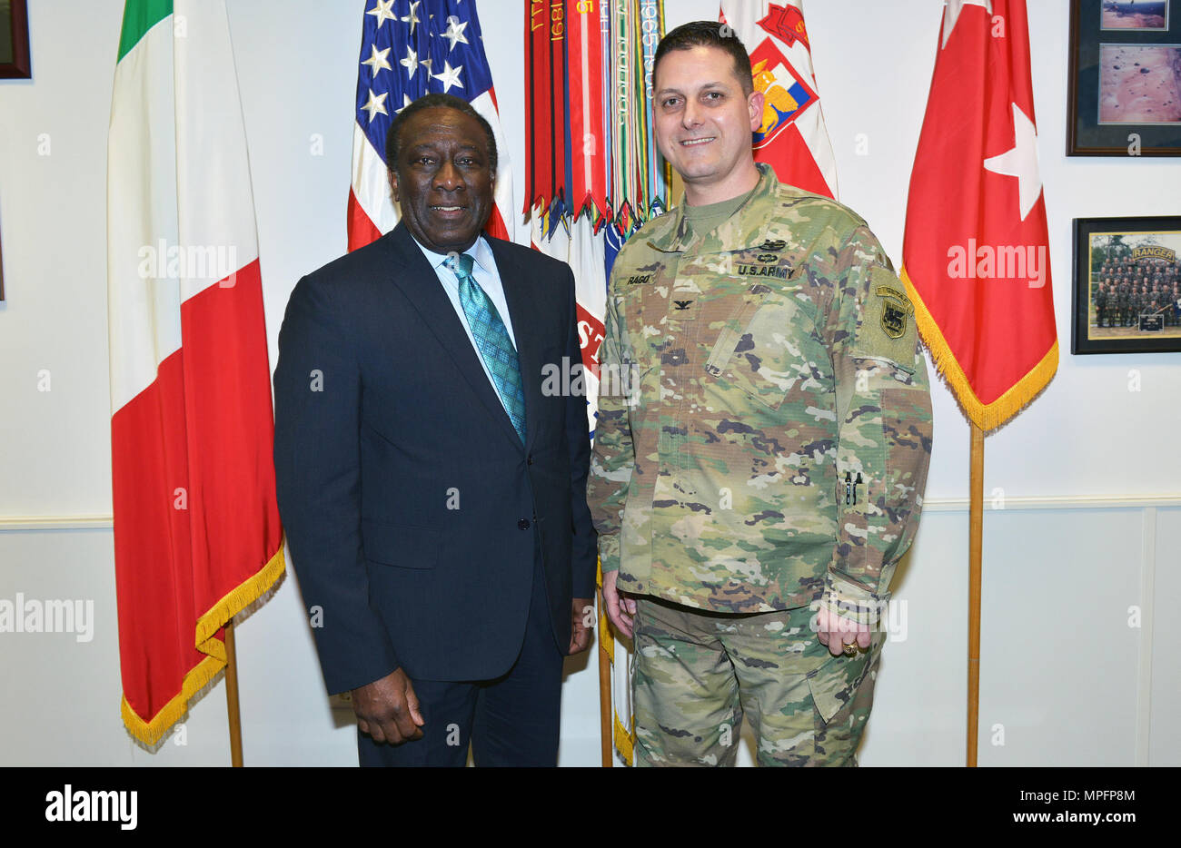 Col. Louis B. Rago (right), chief of staff for U.S. Army Africa, and Mr ...