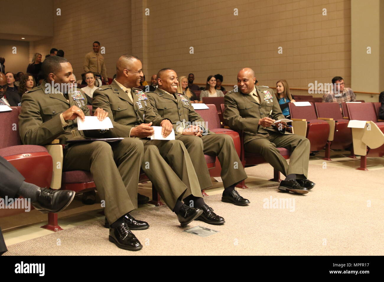 Lt. Gen. Vincent R. Stewart speaks to students and staff of North ...