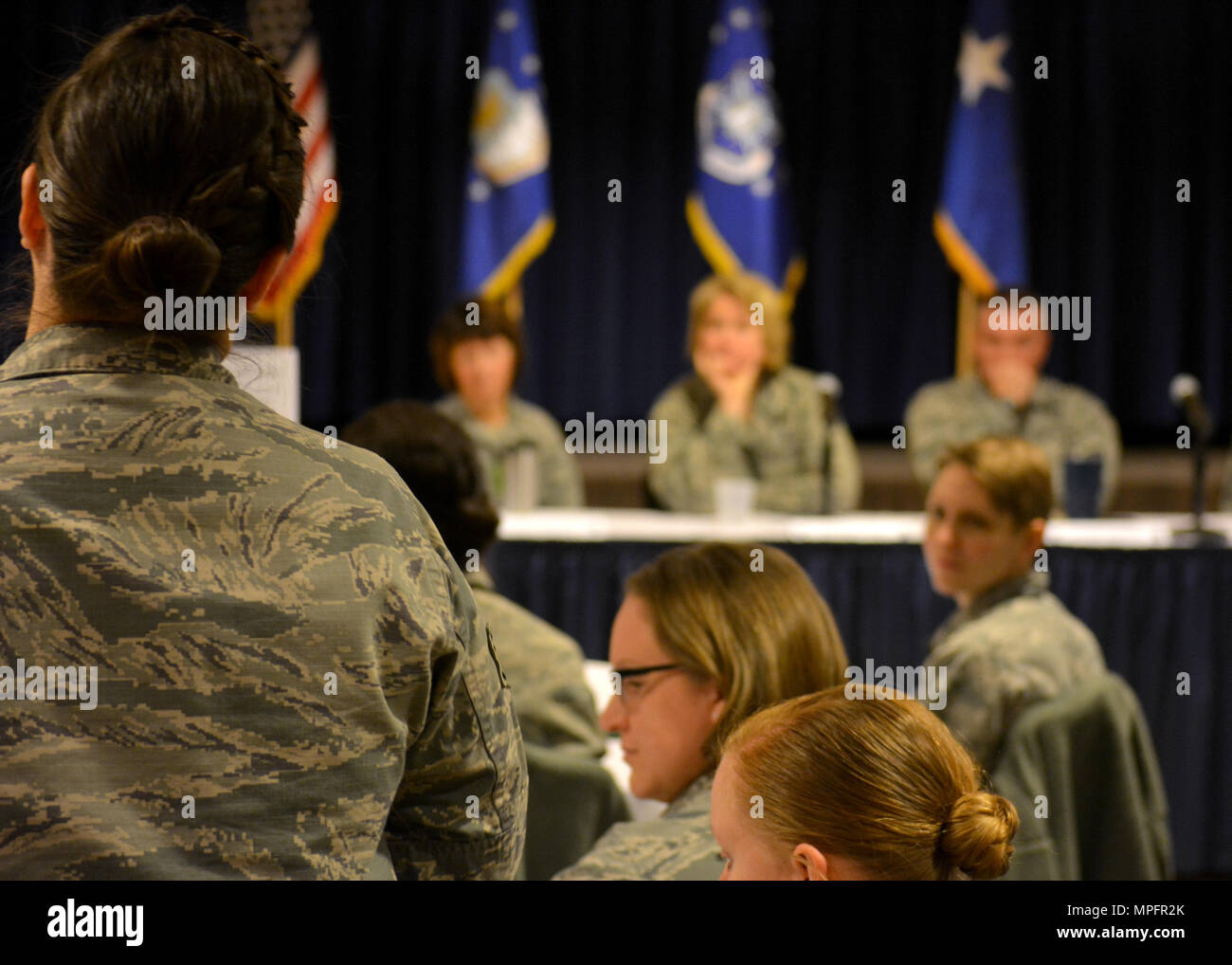 PETERSON AIR FORCE BASE, Colo. -- Airmen attending the Women's ...