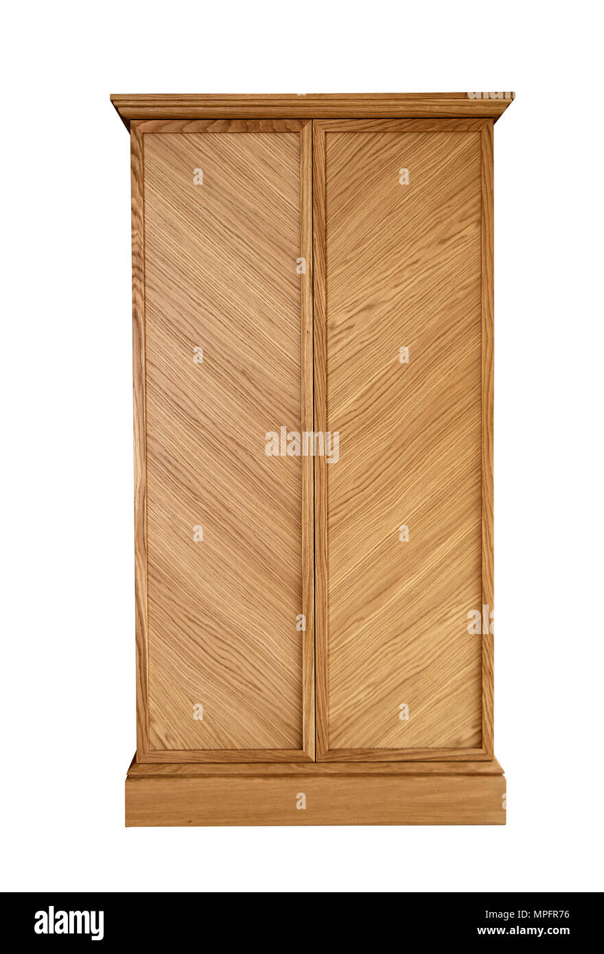 Wooden cupboard isolated on a white background Stock Photo - Alamy
