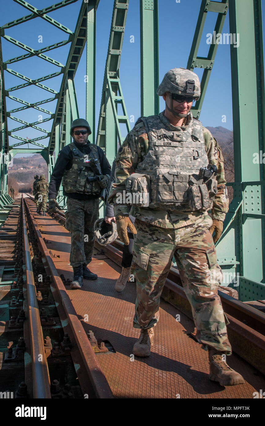 U.S. Army Col. Cory Lusk, commander of Multinational Battle Group-East ...