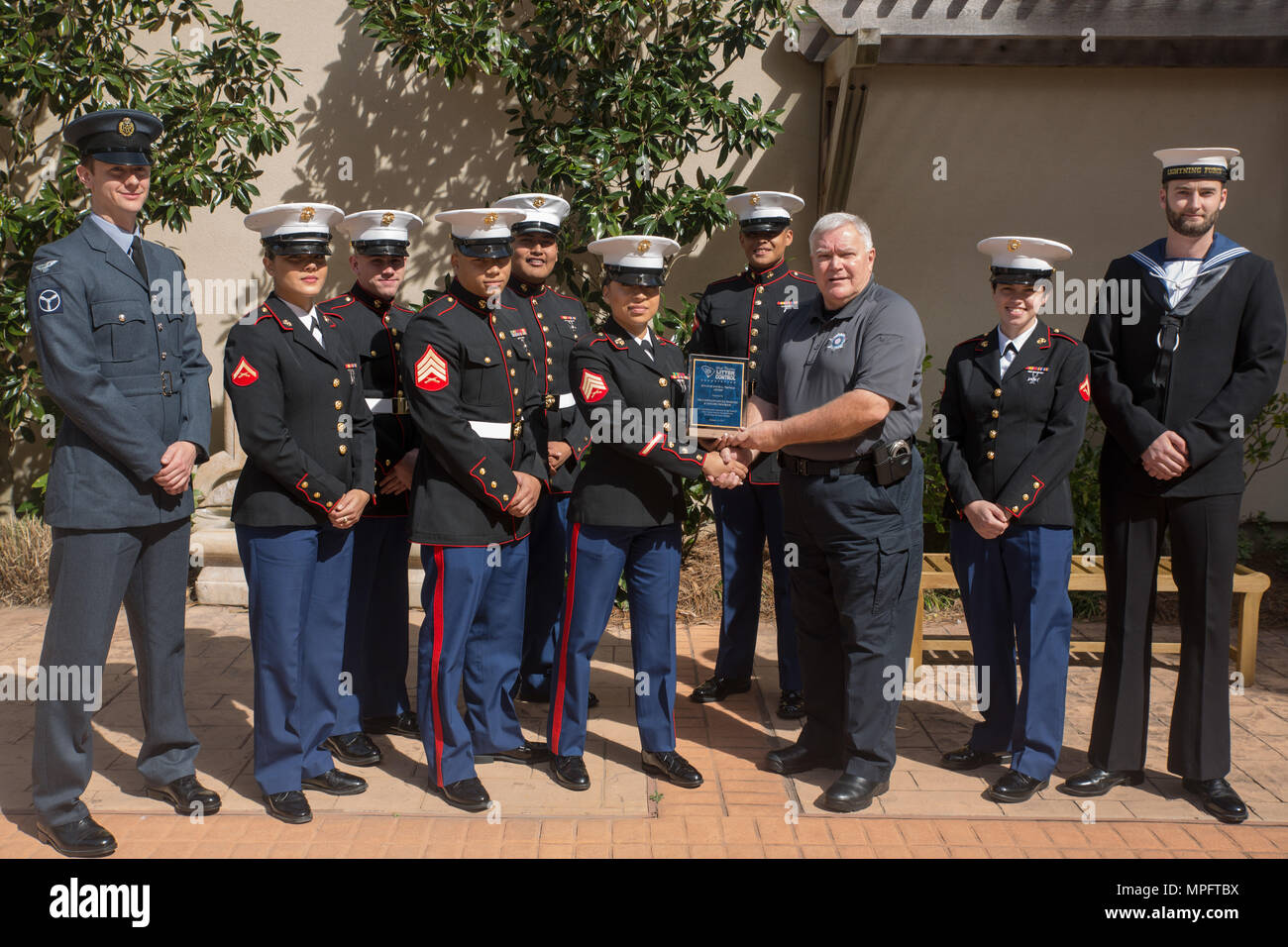 Marines from the Tri-Command Single Marines & Sailors Program receive ...