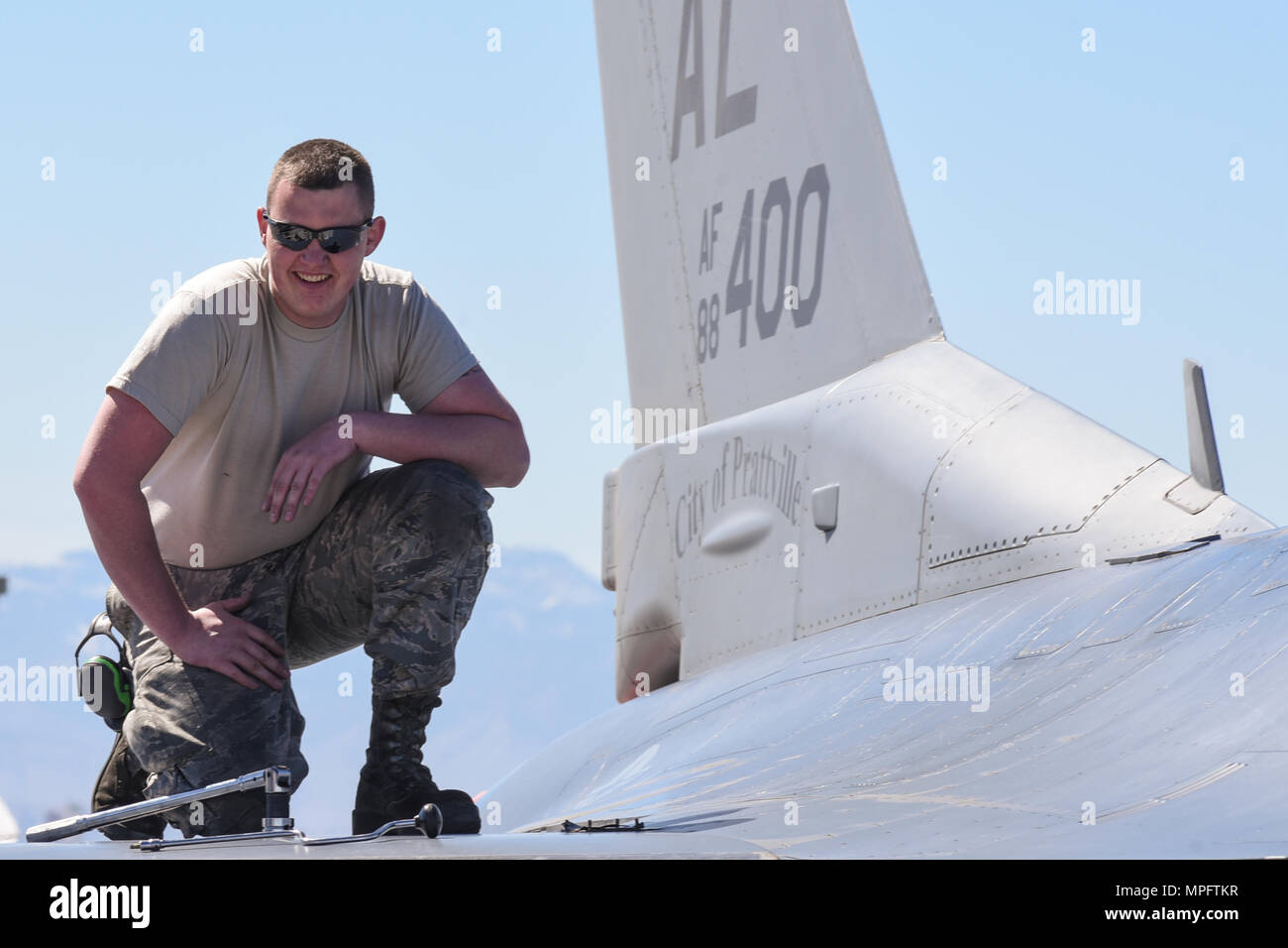 U.S. Air Force Airman 1st Class Phillip Cone, crew chief, 187th ...
