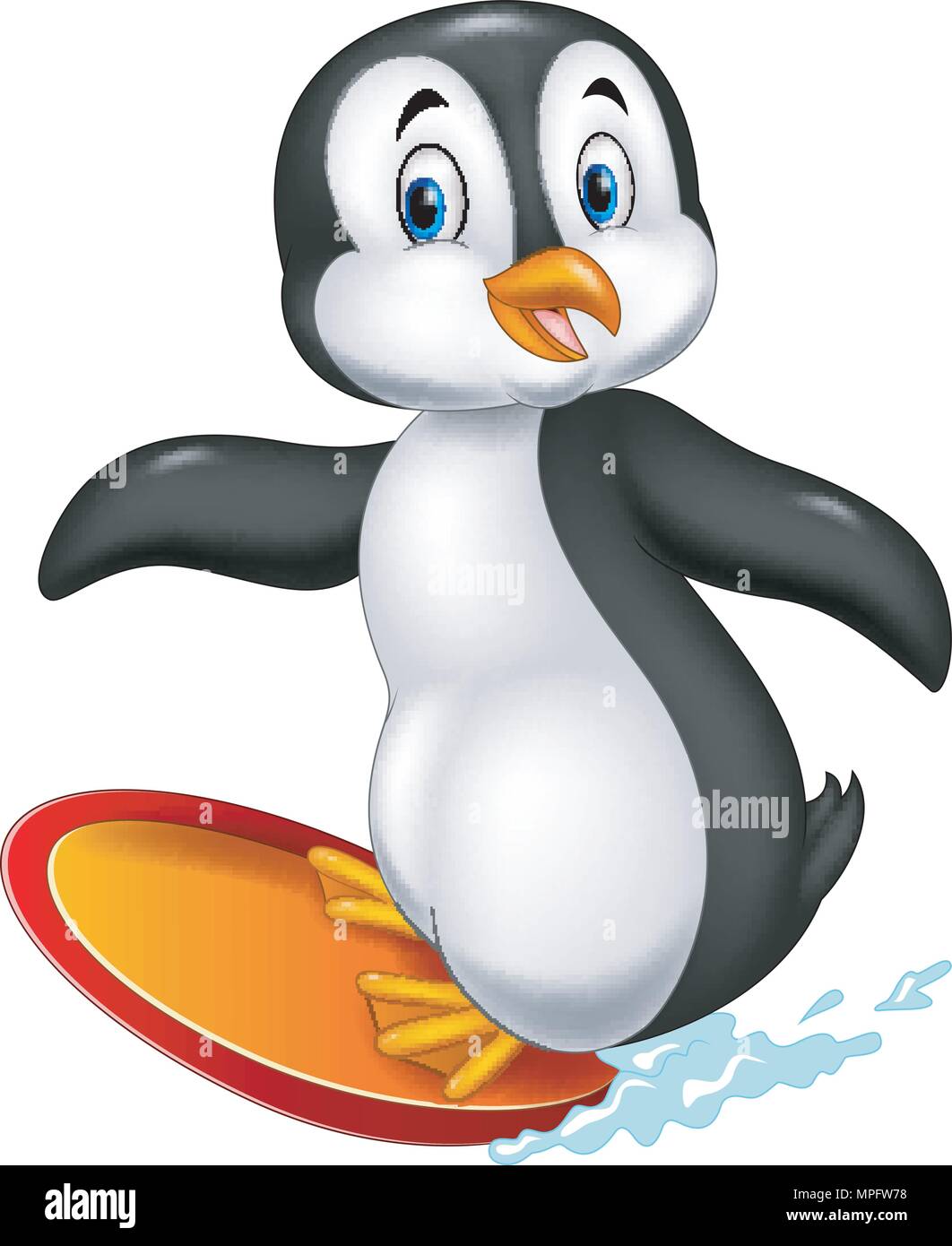 Penguin surfer hi-res stock photography and images - Alamy