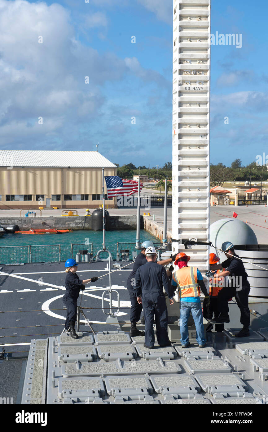170306-N-HE318-065 APRA HARBOR, Guam (March 6, 2017) Sailors and ...