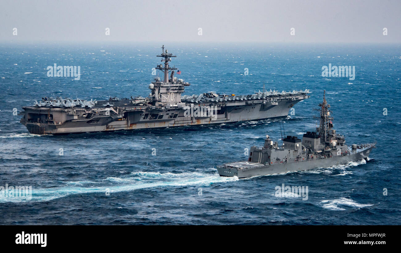 170309-N-BL637-513 EAST CHINA SEA (March 9, 2017) The aircraft carrier ...