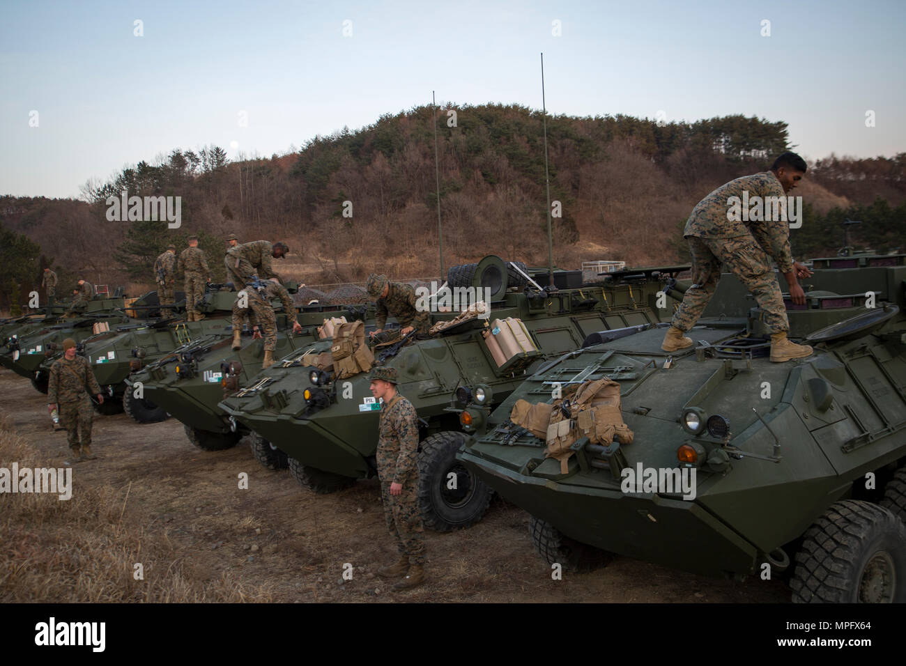 Marines with 3rd Light Armored Battalion, 3rd Marine Division, III ...