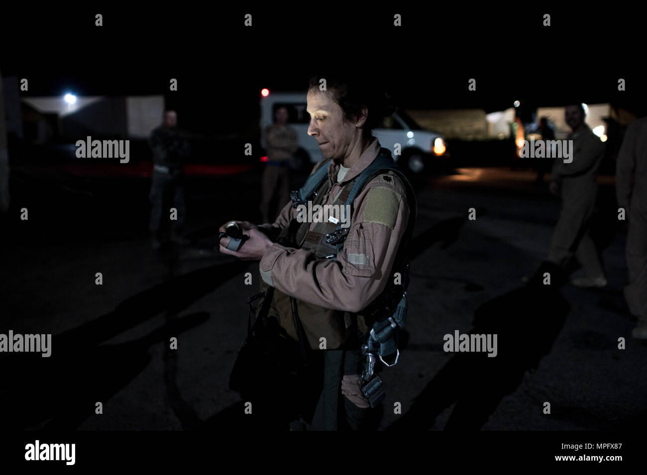 Maj. Staci Landers, 389th Expeditionary Fighter Squadron executive ...