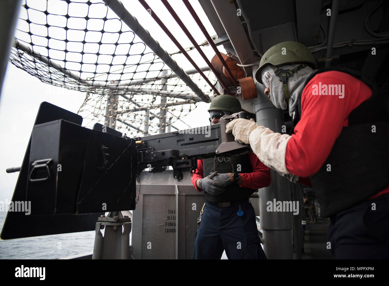 170313-N-XT039-014 PHILIPPINE SEA (March 13, 2017) Gunner’s Mate Seaman ...