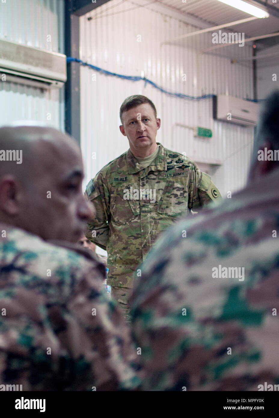 Col. Jon Beal, the Support, Operations and Plans Officer in Charge with ...