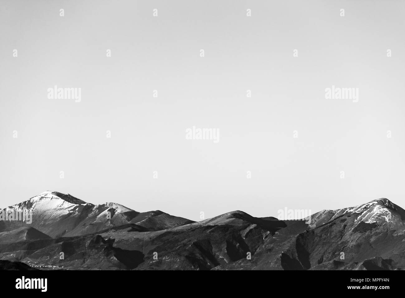Snow mountain top Black and White Stock Photos & Images - Alamy