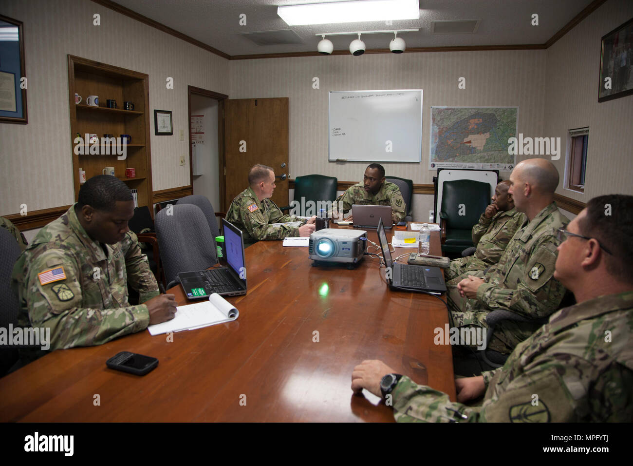 U.S. Army Col. Jeff Worthington, 2nd Signal Brigade commander, speaks ...