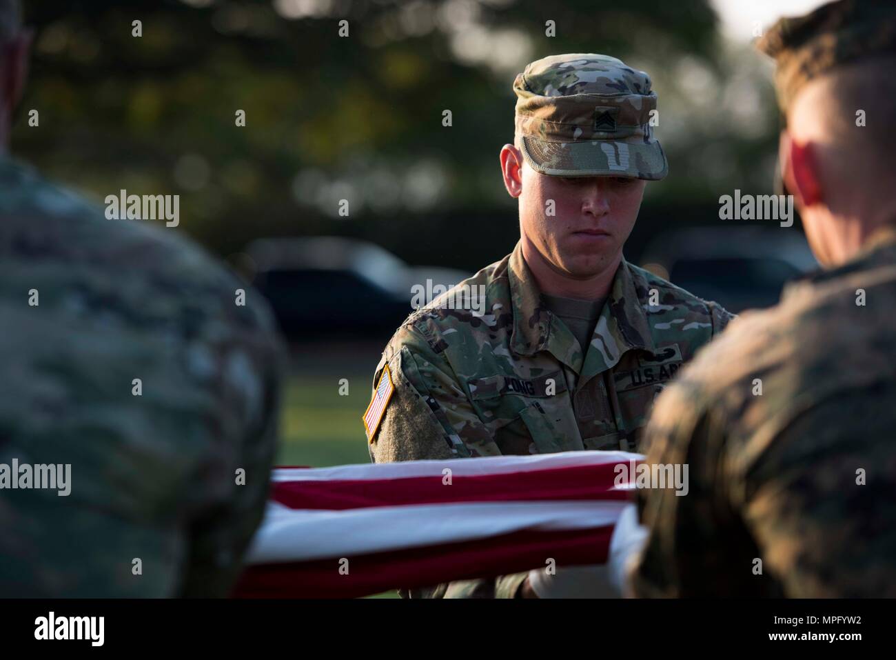 U.S. Army Sgt. Kreighton Long, with the Defense POW/MIA Accounting ...