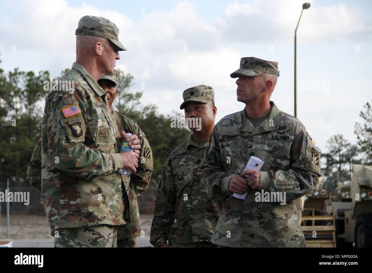 Command Sgt. Maj. Scott C. Schroeder (left), command sergeant major of ...