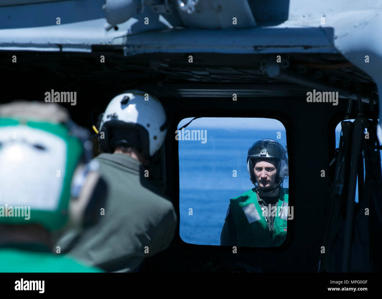 OCEAN (April 10, 2017) -- Naval Air Crewman 3rd Class Justin Mccrary ...