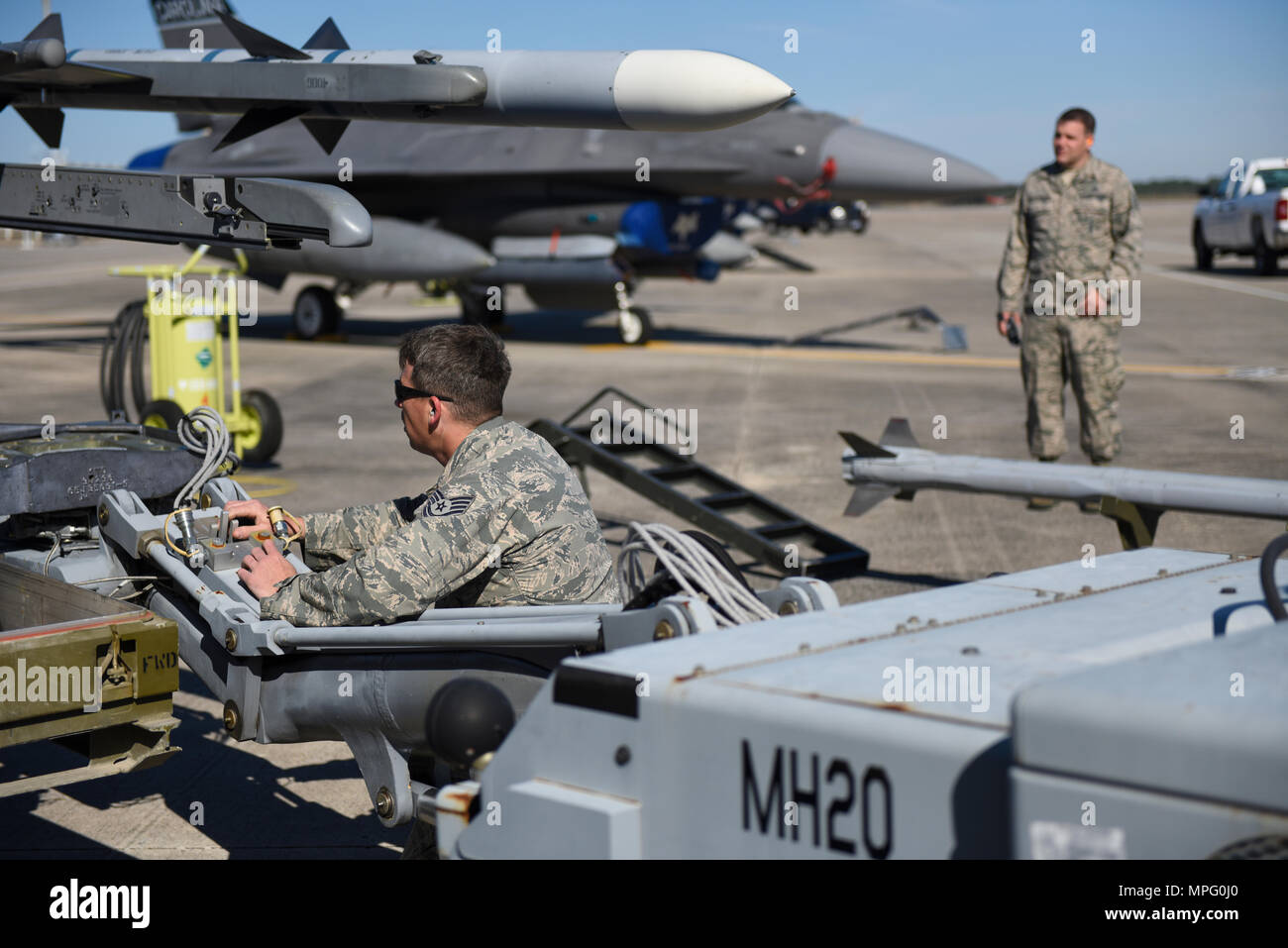 U.S. Air Force Tech. Sgt. Joshua Steele, weapons loader of the 169th ...