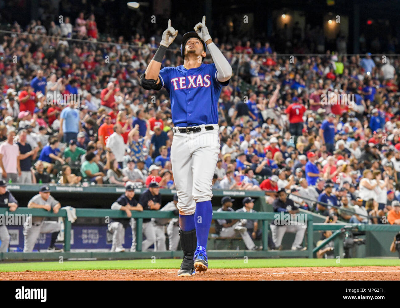 May 21, 2018: Texas Rangers first baseman Ronald Guzman #67 crosses the ...