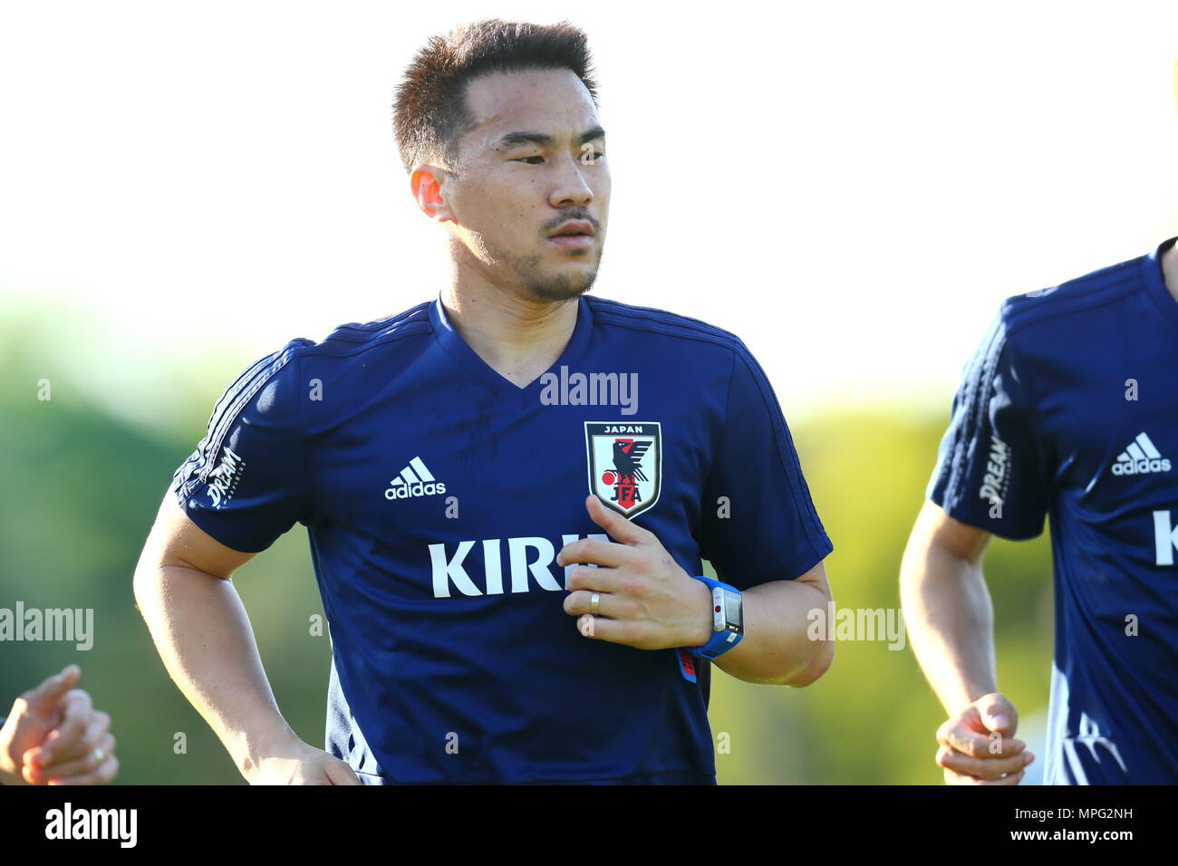 Frontier soccer field, Chiba, Japan. 22nd May, 2018. Shinji Okazaki ...