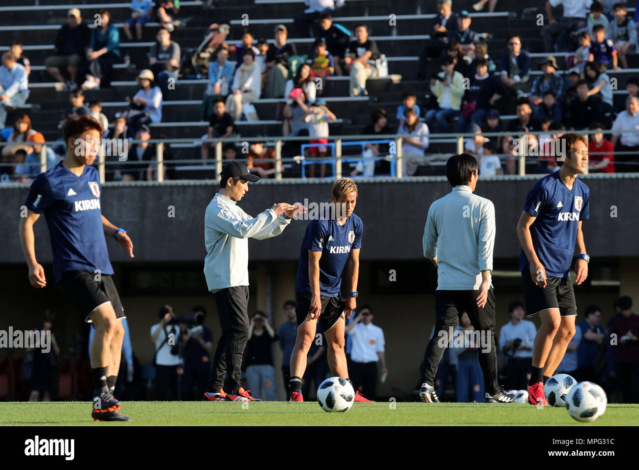 Frontier soccer field, Chiba, Japan. 22nd May, 2018. Akira Nishino ...