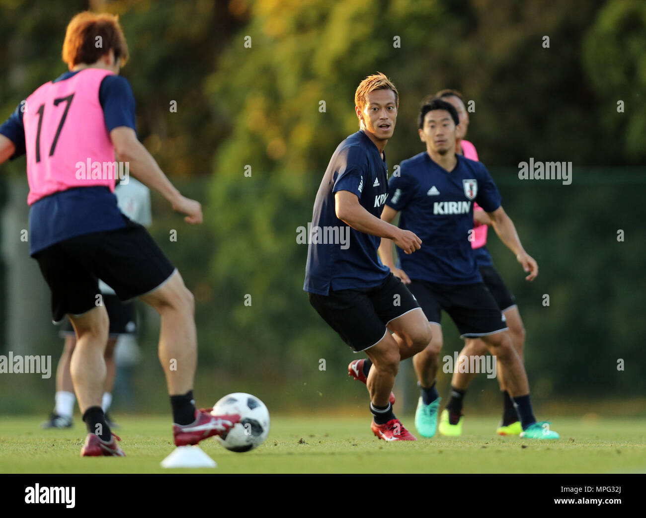 Frontier soccer field, Chiba, Japan. 22nd May, 2018. Keisuke Honda (JPN ...