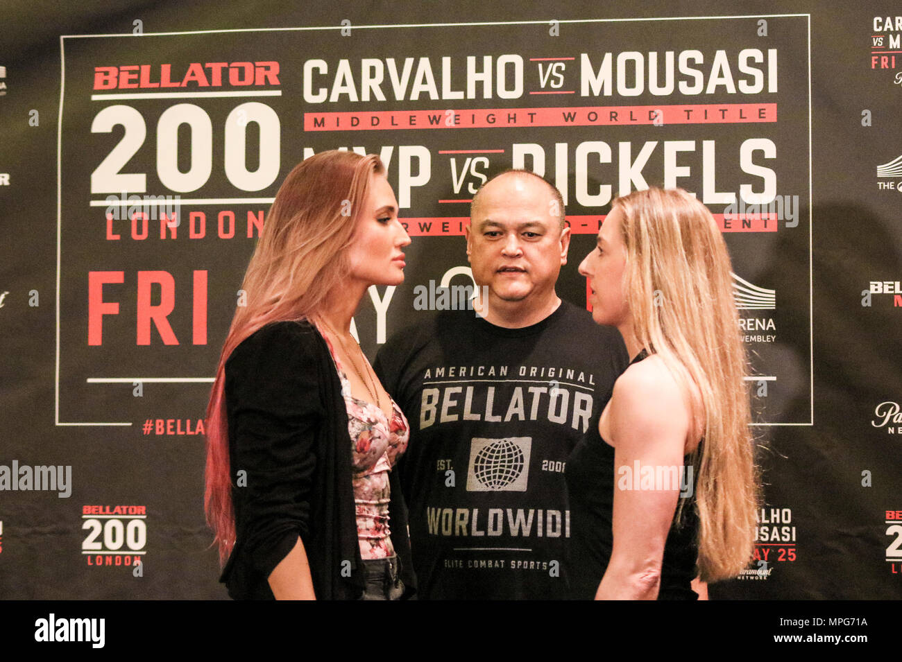 London, UK. 23rd May 2018. Anastasia Yankova and Kate Jackson face off ...