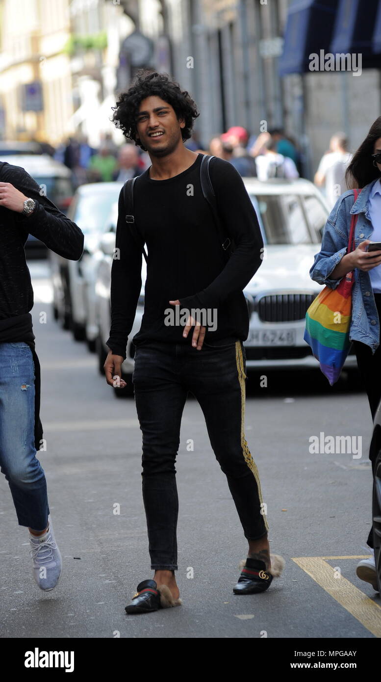 Milan, Akash Kumar walking downtown with friends Akash Kumar, 26-year ...