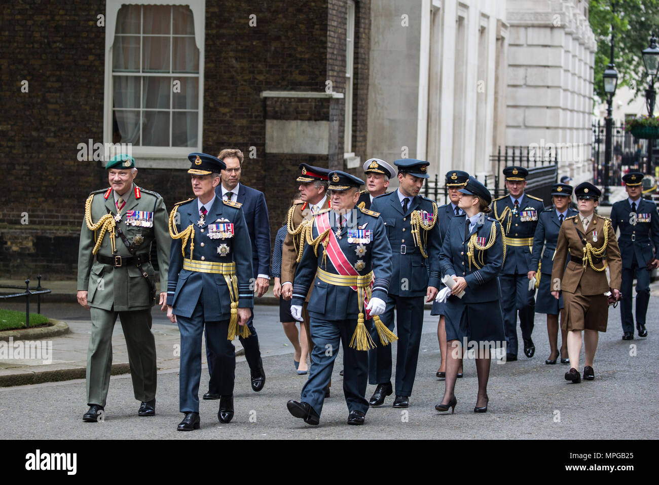 London, UK. 23rd May, 2018. Senior representatives of Britain's armed ...
