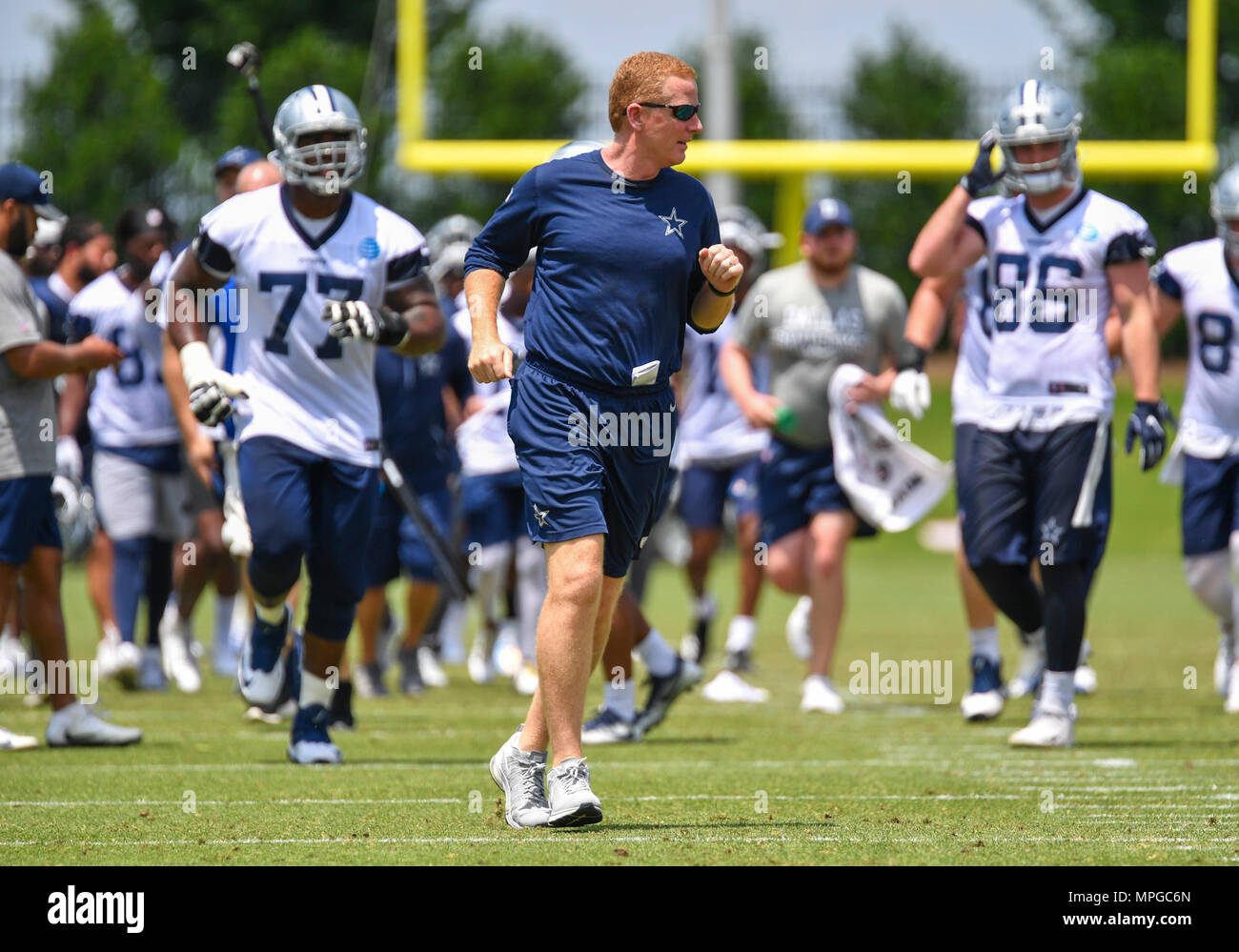 May 23, 2018: Dallas Cowboys Head Coach Jason Garrett during Organized ...