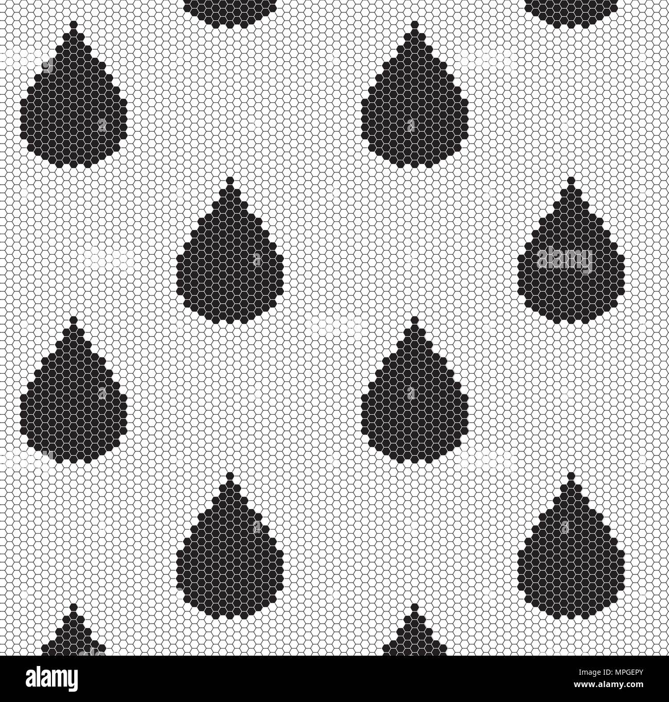 Water drop pattern vector. Tile background. Raindrop geometric texture ...