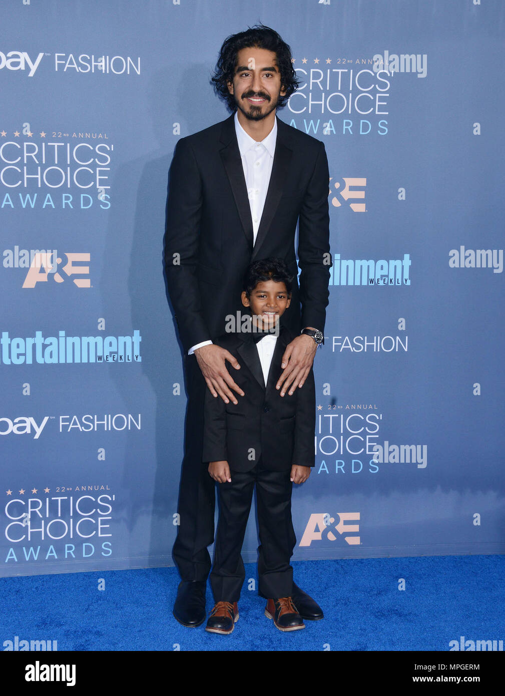 Dev Patel, Sunny Pawar at the 22nd Annual CriticsÕ Choice Awards at the ...