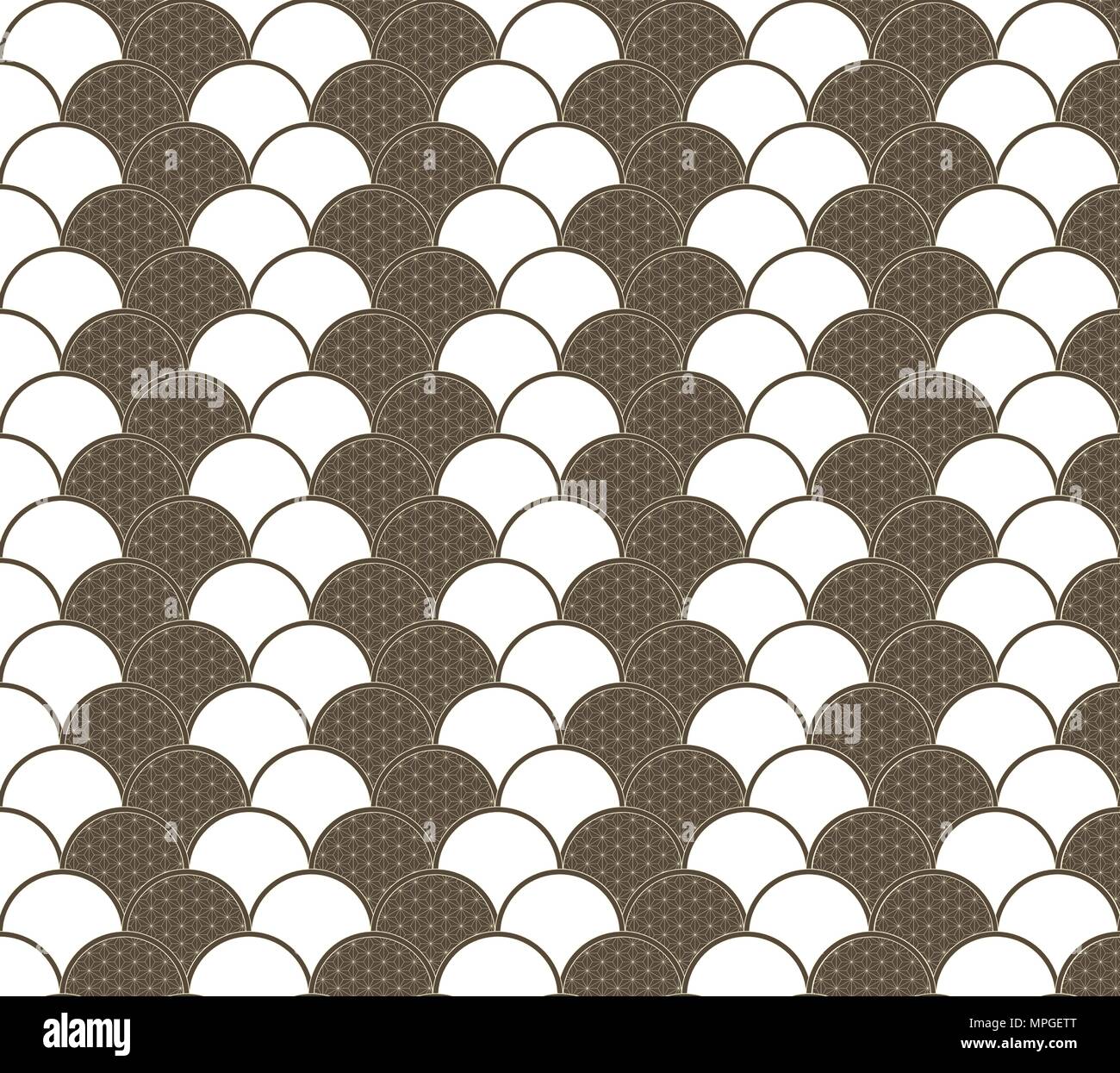 Japanese pattern vector. Black and white geometric background Stock ...