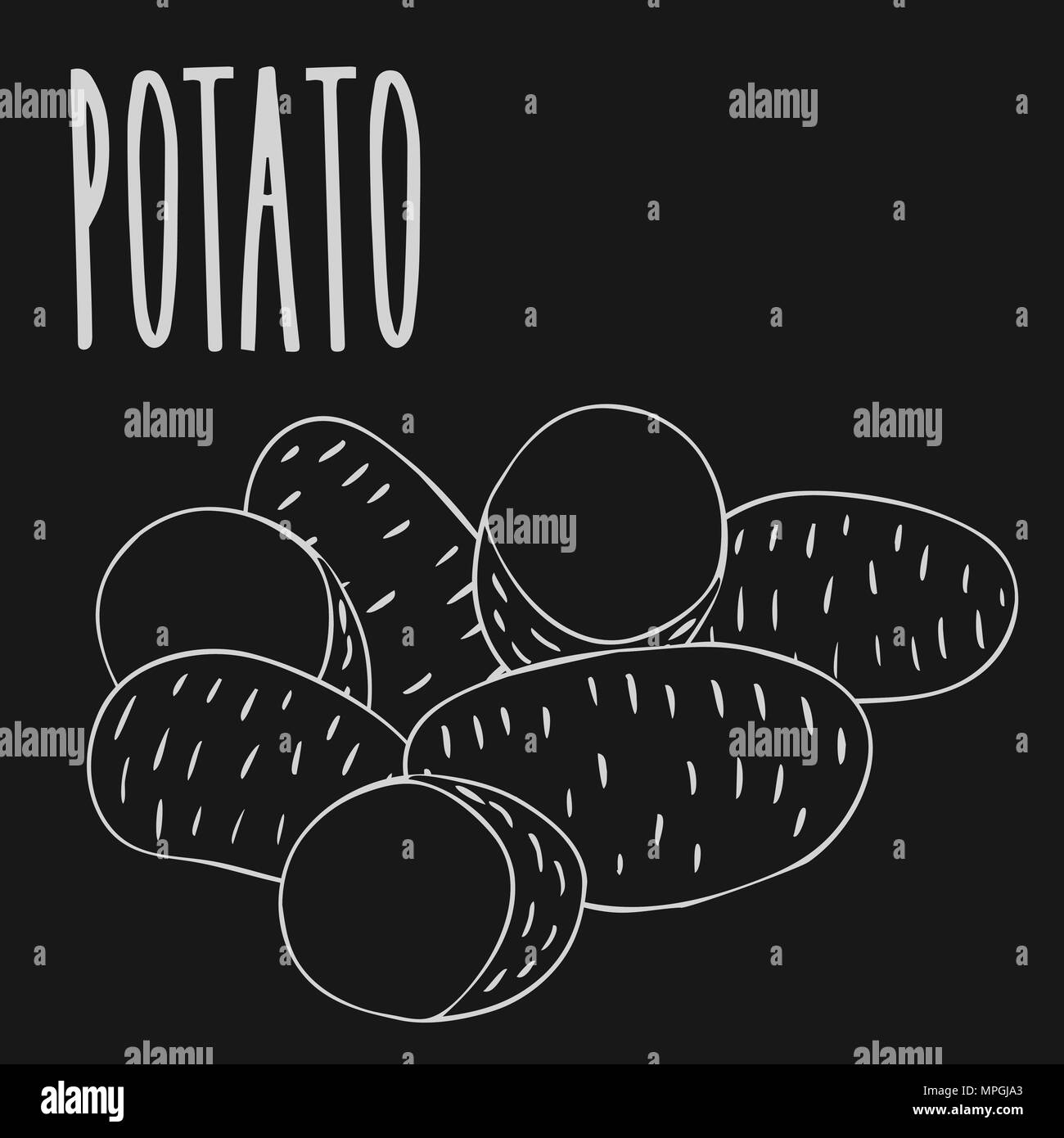 Clipart art potato hi-res stock photography and images - Alamy