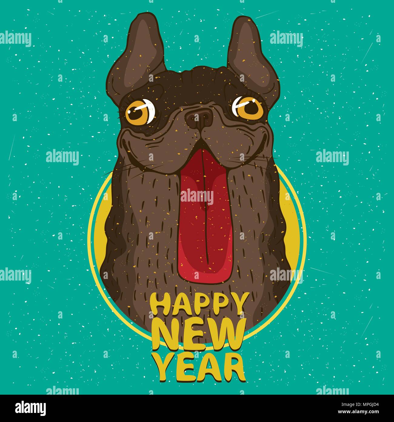 Portrait red dog in Stock Vector Images - Alamy