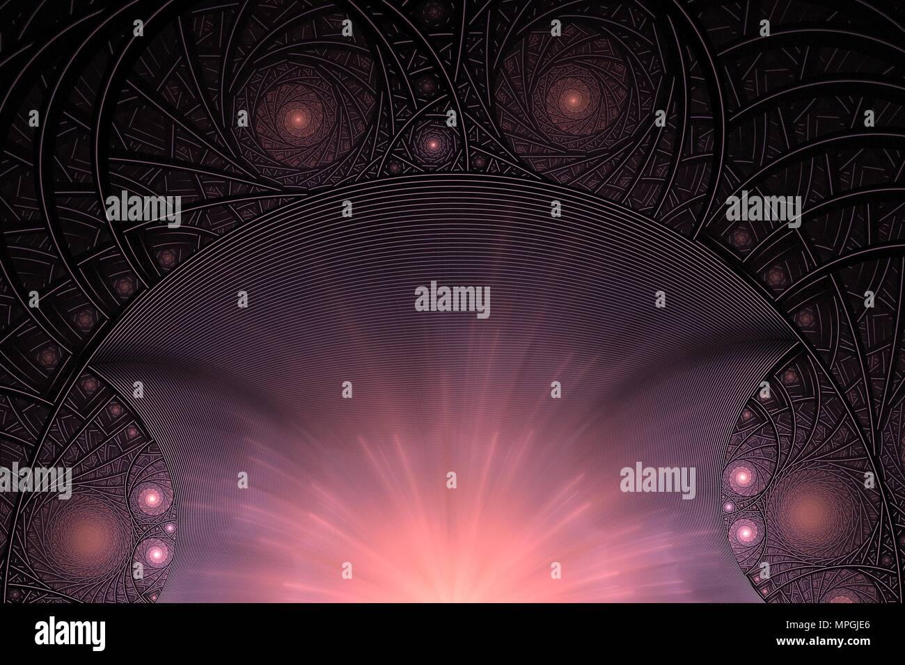 Fractal with spirals and rings. Conceptual image Sun Rising Stock Photo ...