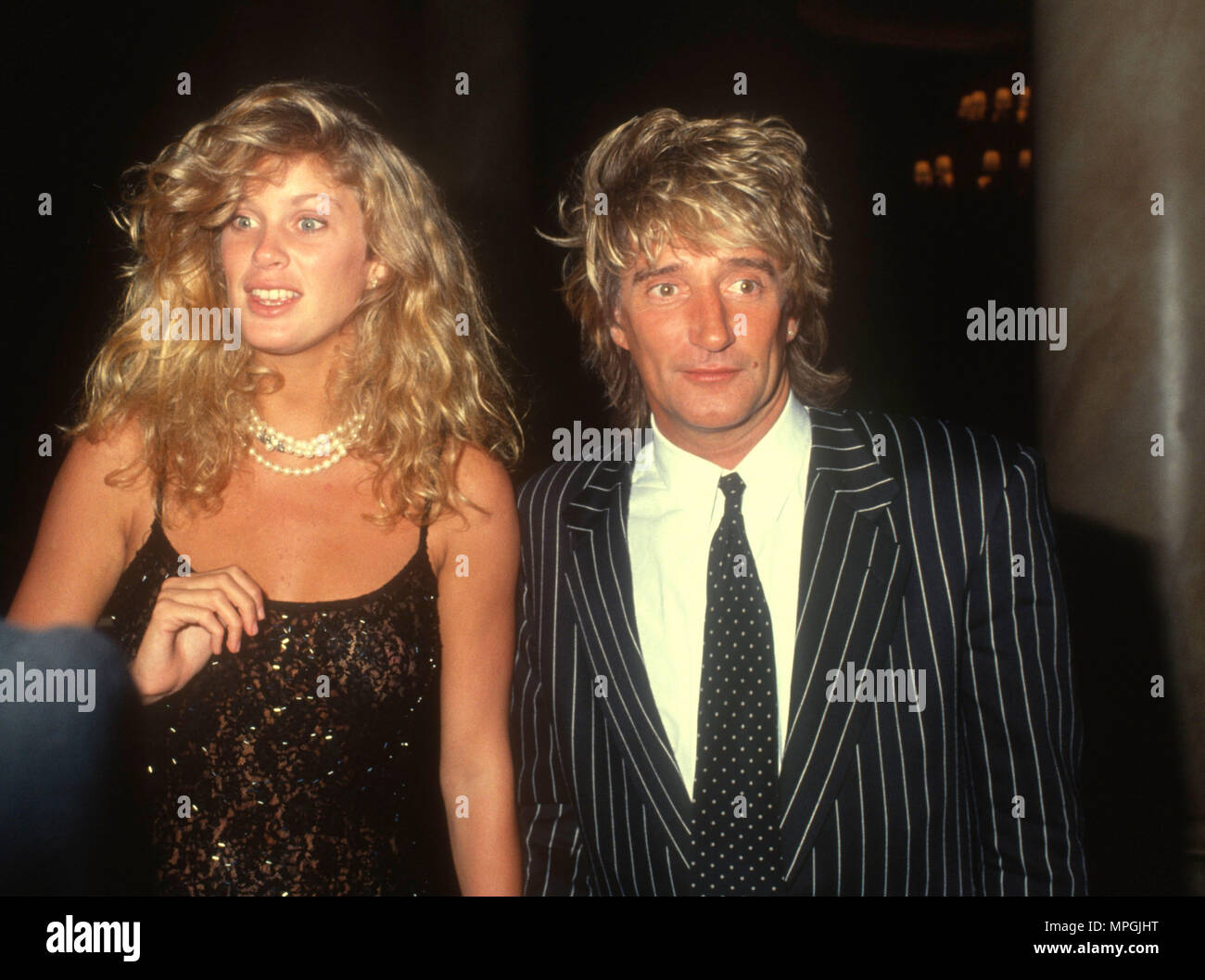 LOS ANGELES, CA - FEBRUARY 13: (L-R) Model Rachel Hunter and husband ...