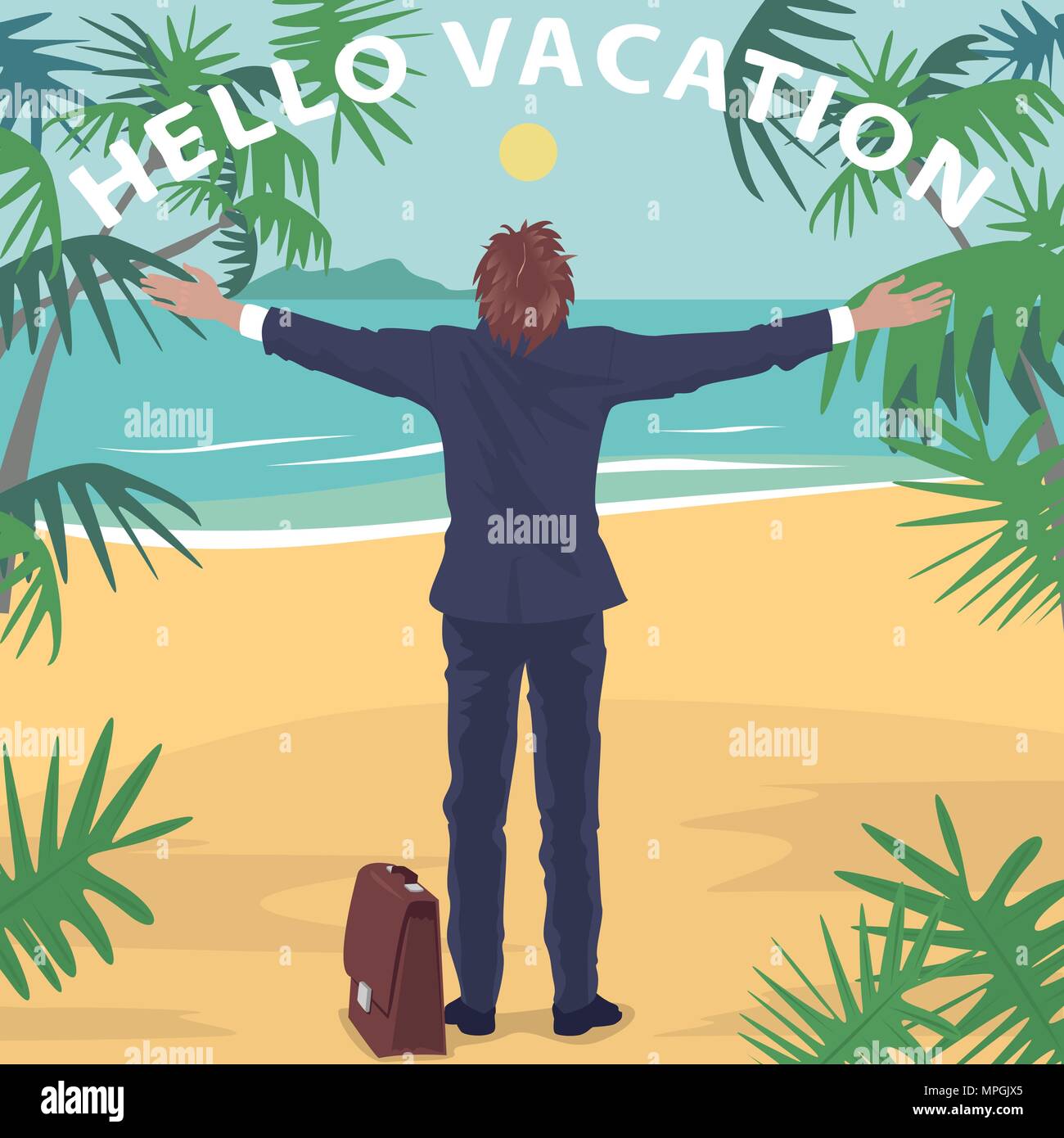 Standing businessman front Stock Vector Images - Alamy