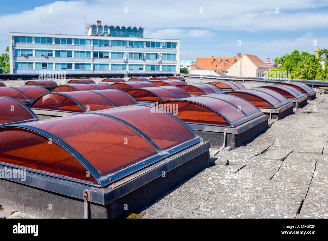 Roof rooftop top glass windows window hi-res stock photography and ...