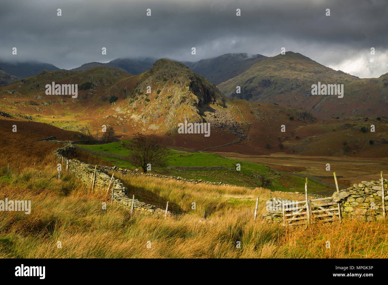 The Bell and Coniston Fells in the Lake District National Park, Cumbria ...