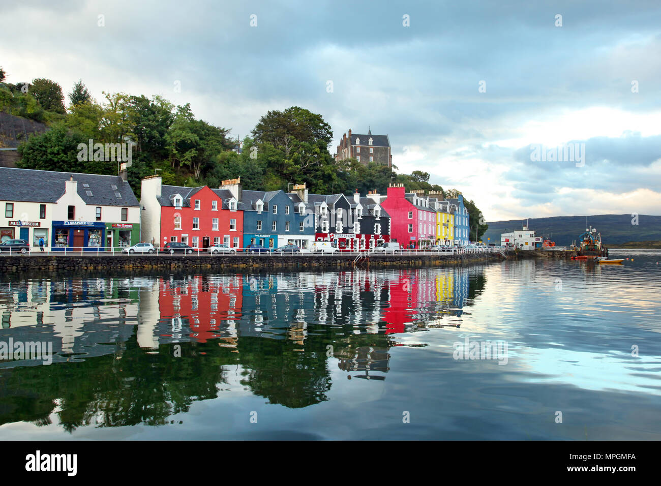 UK Western Scotland Isle of Mull Colorful town of Tobermory - capital ...