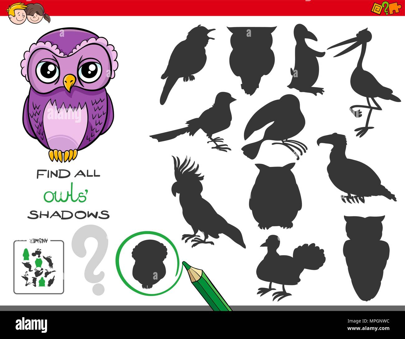 Finding an owl Stock Vector Images - Alamy