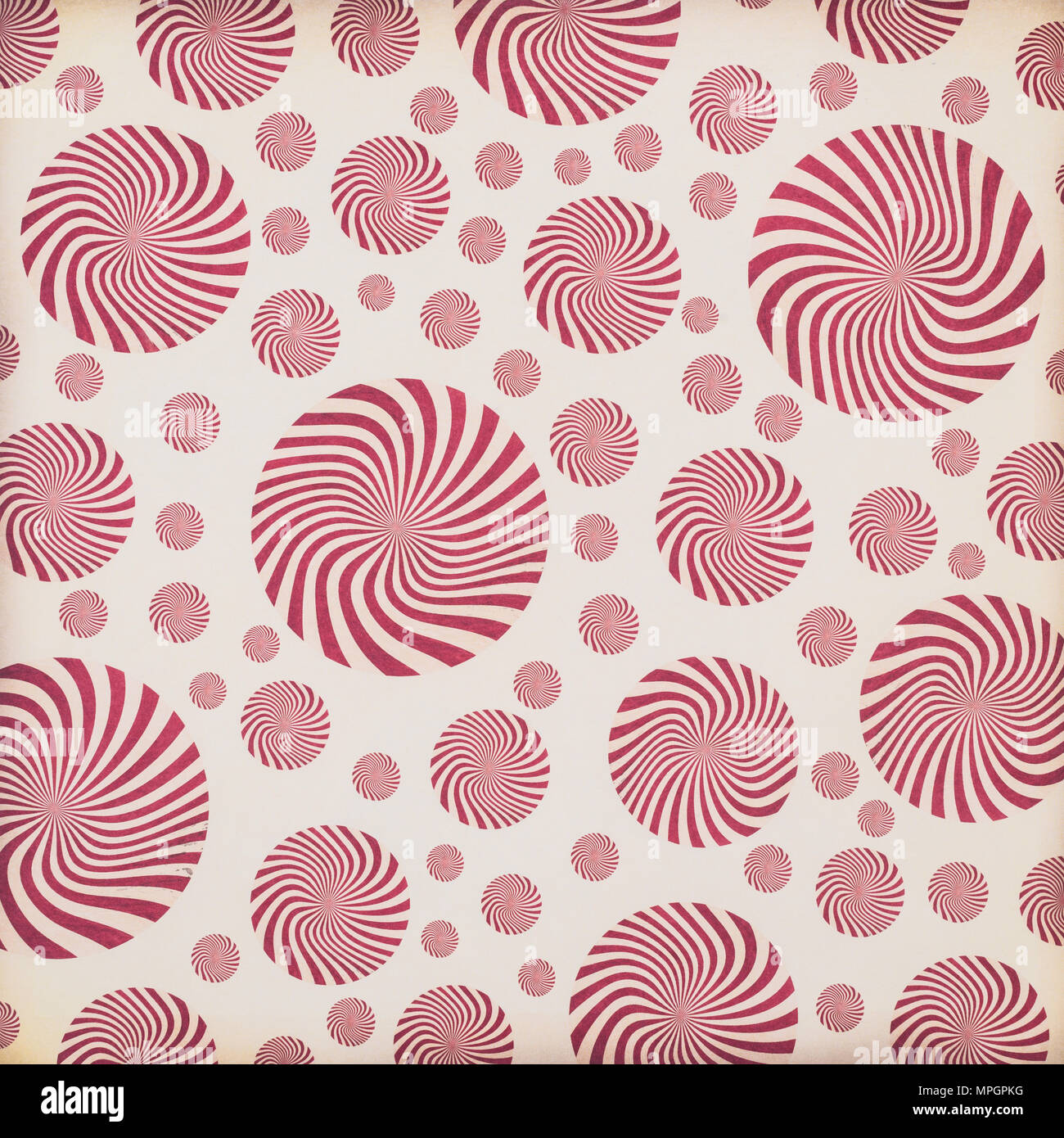 beige wrapper design with red spin circles Stock Photo - Alamy