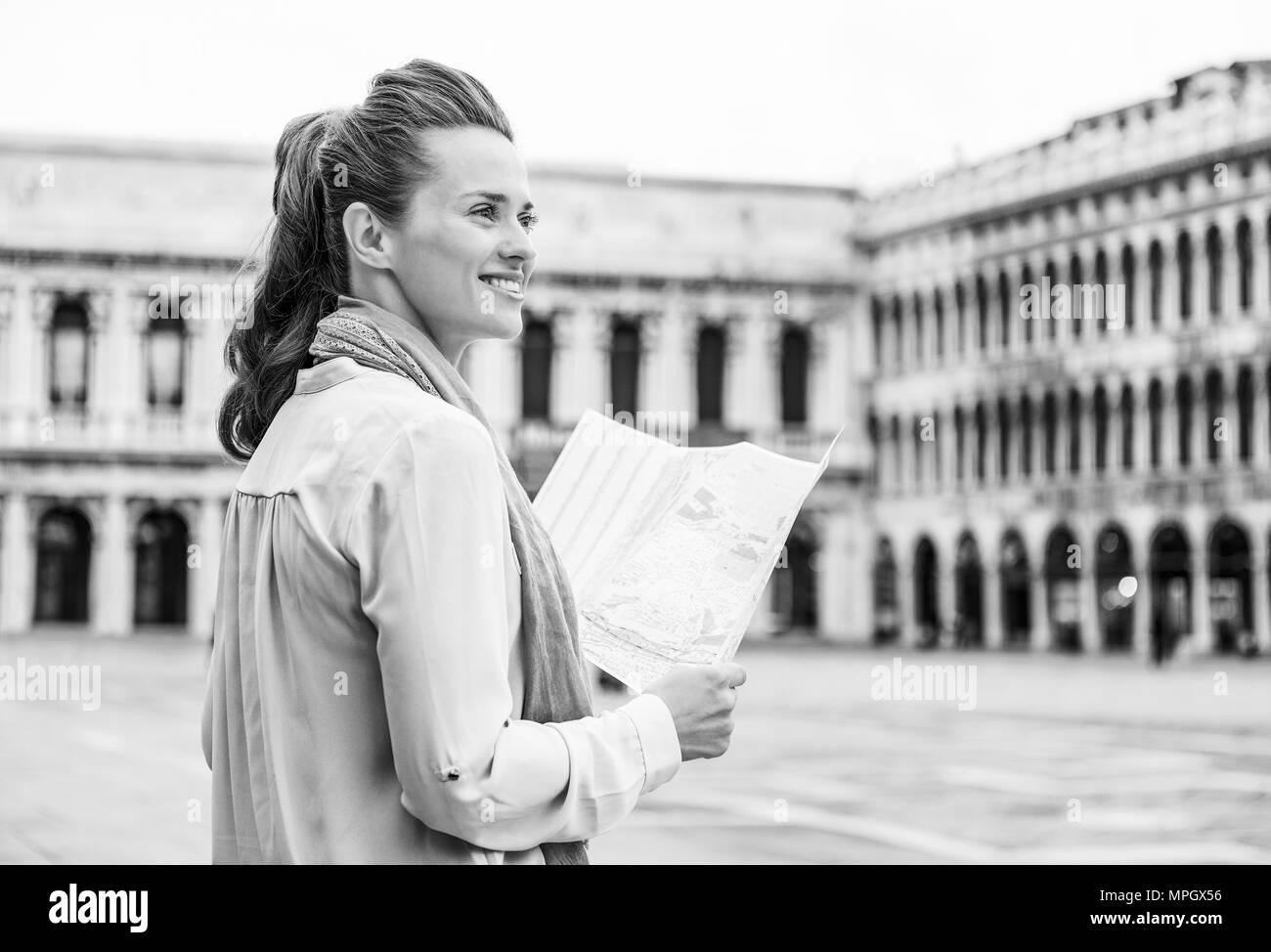 Venice map san marco Black and White Stock Photos & Images - Alamy