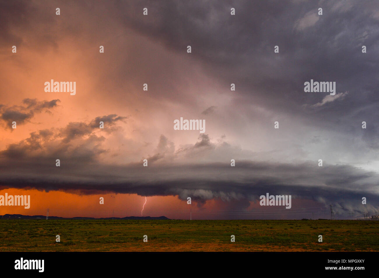 Lightning strikes on grey sky hi-res stock photography and images - Alamy