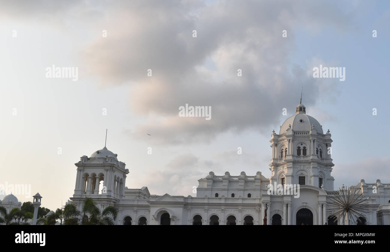 white Indian palace closeup Ujjayanta Palace in Agartala Tripura Stock ...