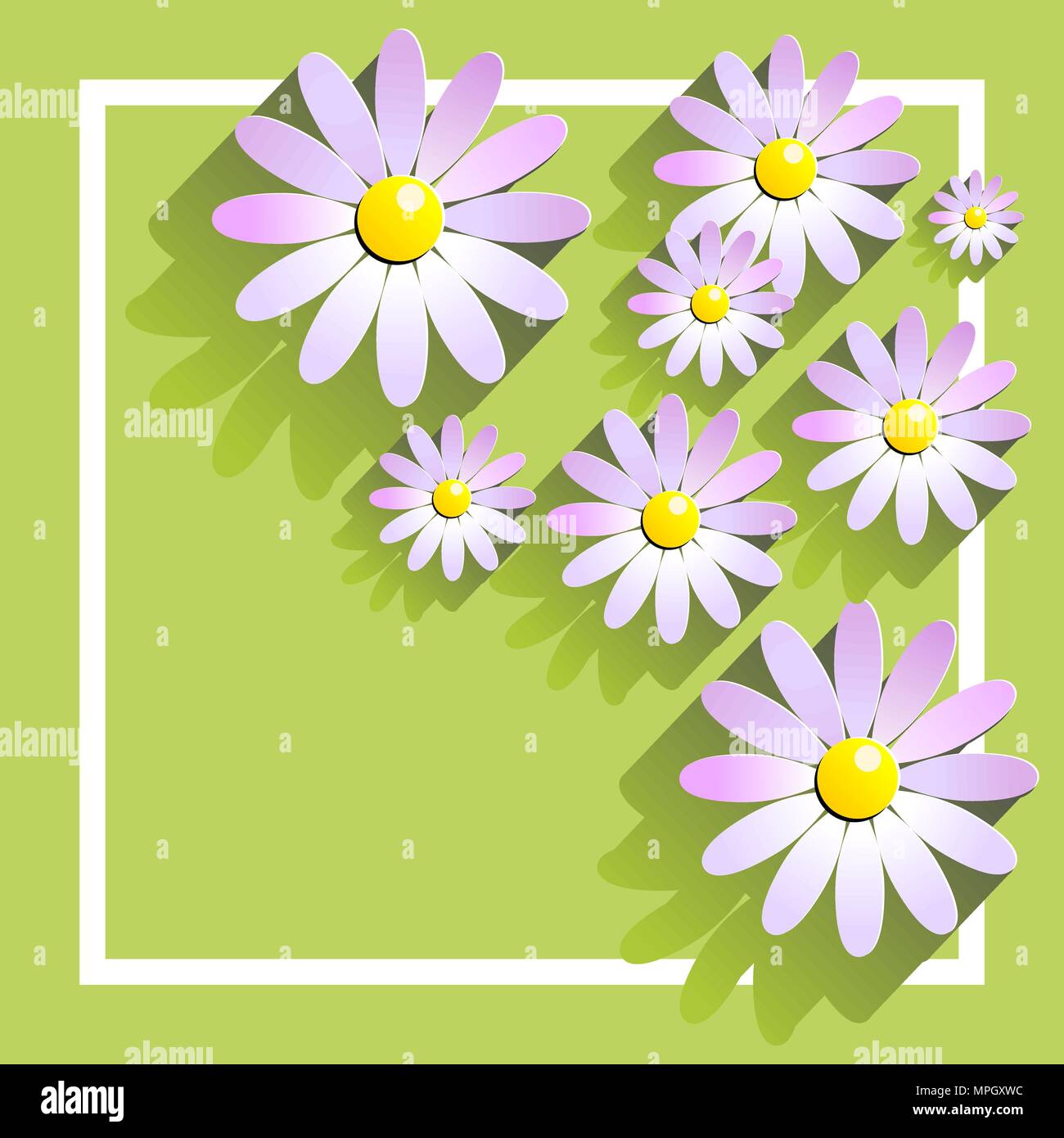 Stylized daisies hi-res stock photography and images - Alamy