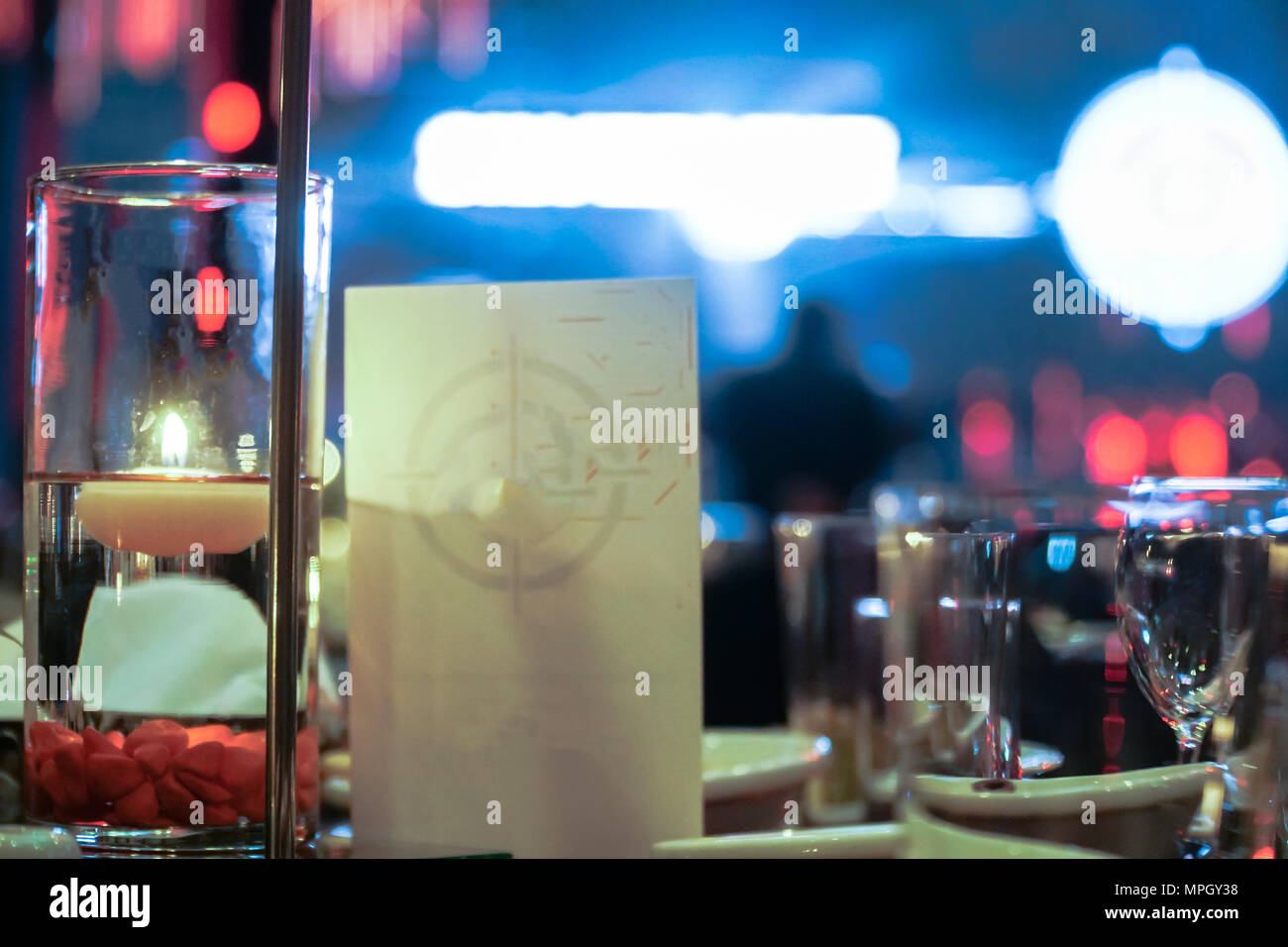 a wonderfully designed wedding room and dining tables or gala concept ...