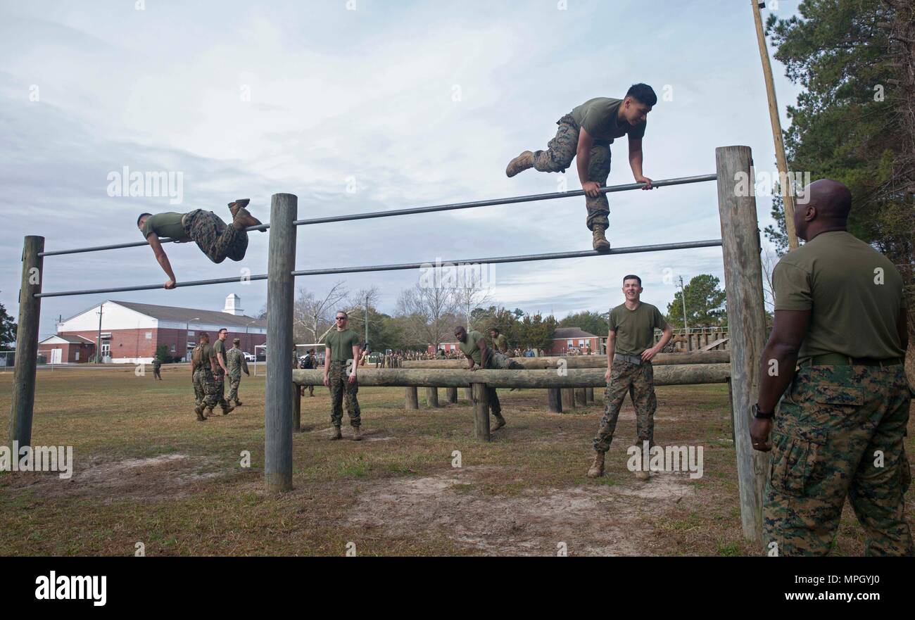 U.S. Marines with Headquarters and Support Battalion, Marine Corps Base ...